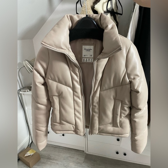 Abercrombie & Fitch | Jackets & Coats | Af Vegan Leather Mini Puffer ...